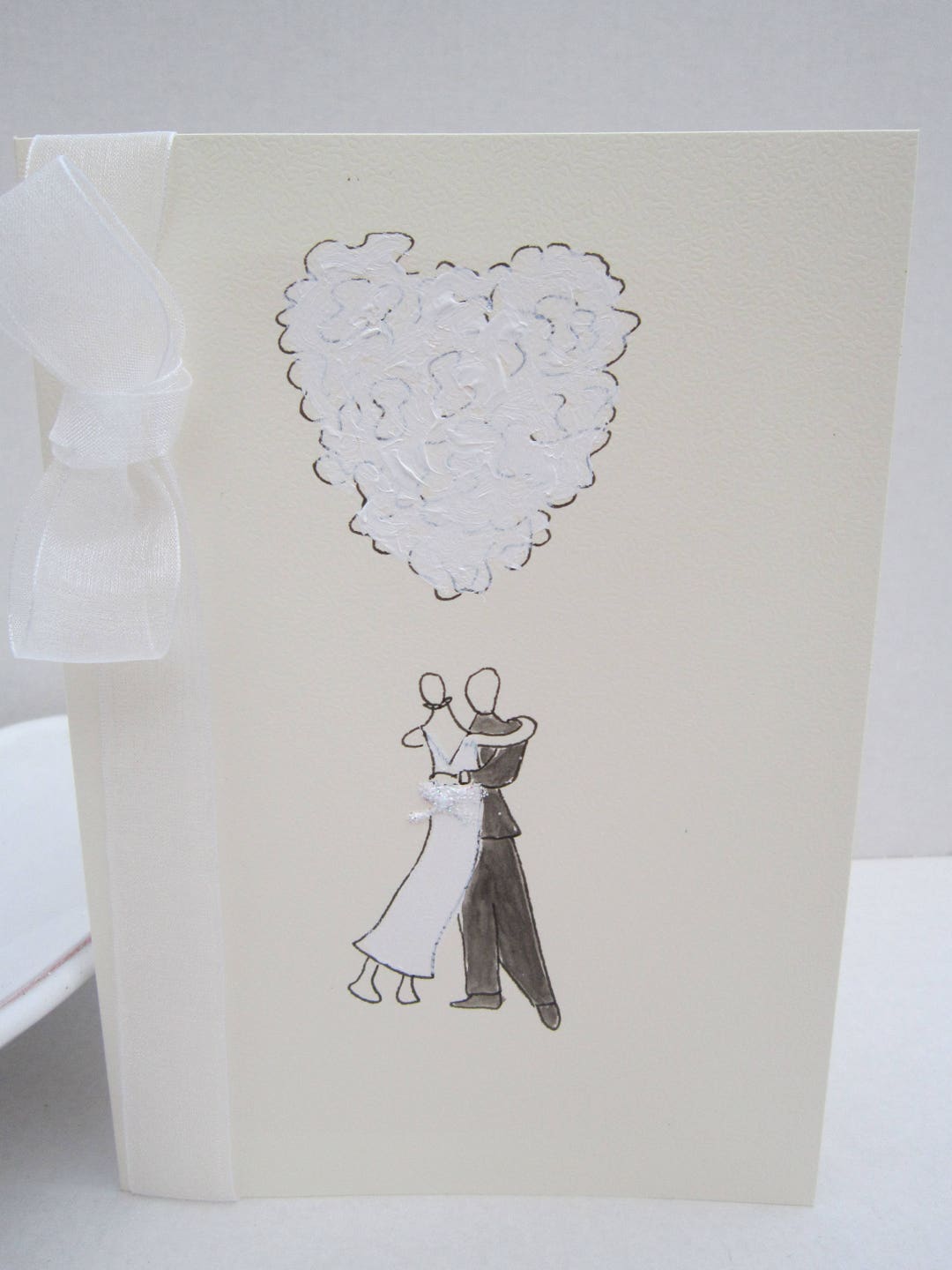 Hand Painted, Wedding Card, Engagement Card, Anniversary Card ...