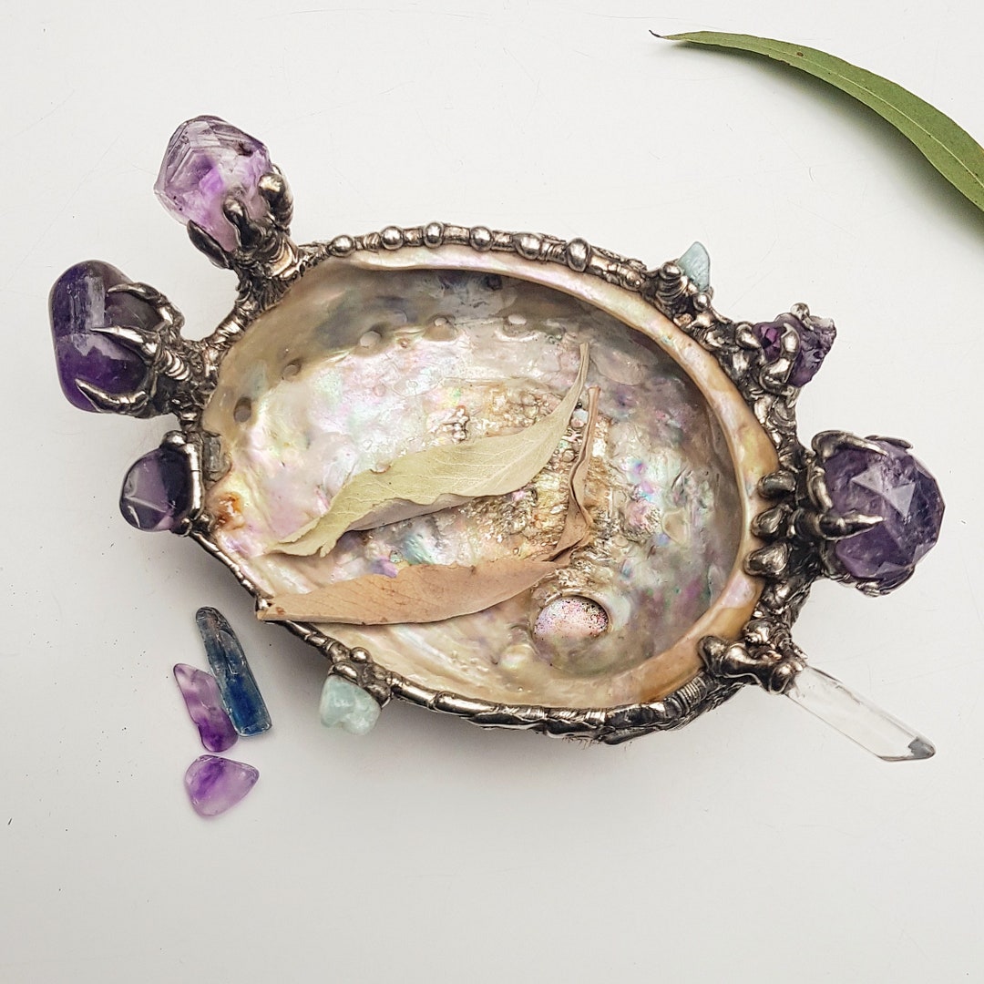 Magical Trinket Dish, Sea Altar, Nature Worship, Seawitch, Amethyst ...