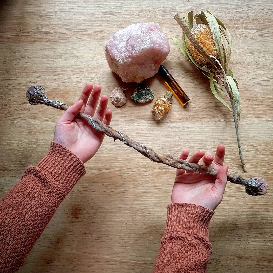 Crystal Wand, Spellcraft, Altar, Ritual, Ceremony. Australian Rose ...