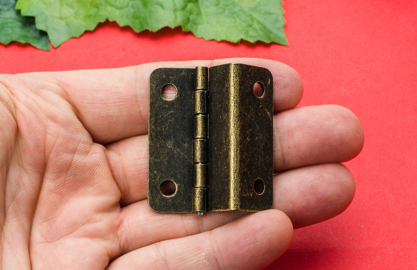 8 Retro Fold Hinges Right Angle Three Folds Bronze Iron | Etsy