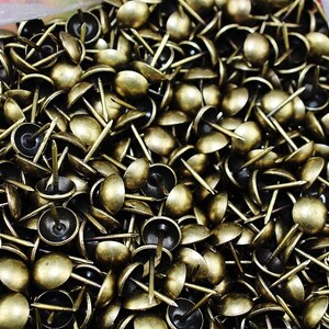 100 Domed Head Tacks Bronze Iron Finish Decorative Nails Round Pins for ...