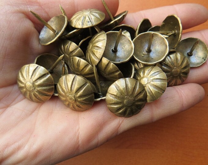 50 or 400 Round Head Tacks Bronze Color Upholstery Vintage - Etsy