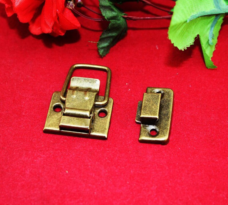 4 Classic Gift Box Hasps Antique Metal Lock Catch Latches - Etsy