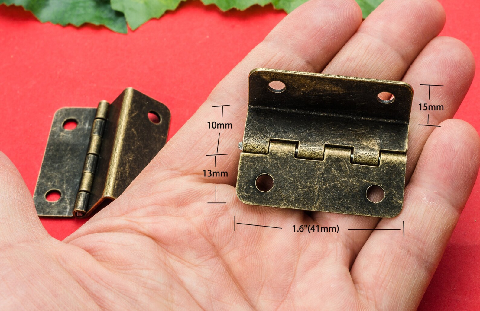 8 Retro Fold Hinges Right Angle Three Folds Bronze Iron | Etsy