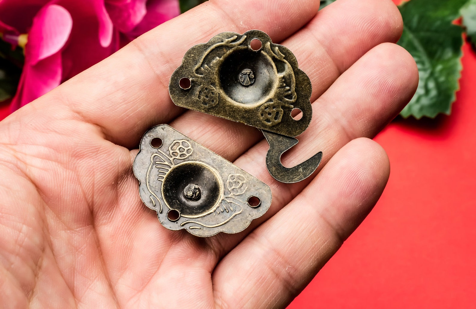 4 Right Hook Hasps Restoring Iron Lock Catch Latches Gift | Etsy