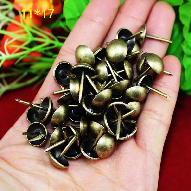 100 Domed Head Tacks Bronze Iron Finish Decorative Nails - Etsy