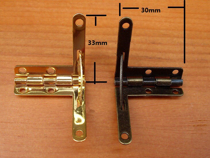 10 Support Hinges Classical Middle Yellow Bronze Fixed Lid - Etsy