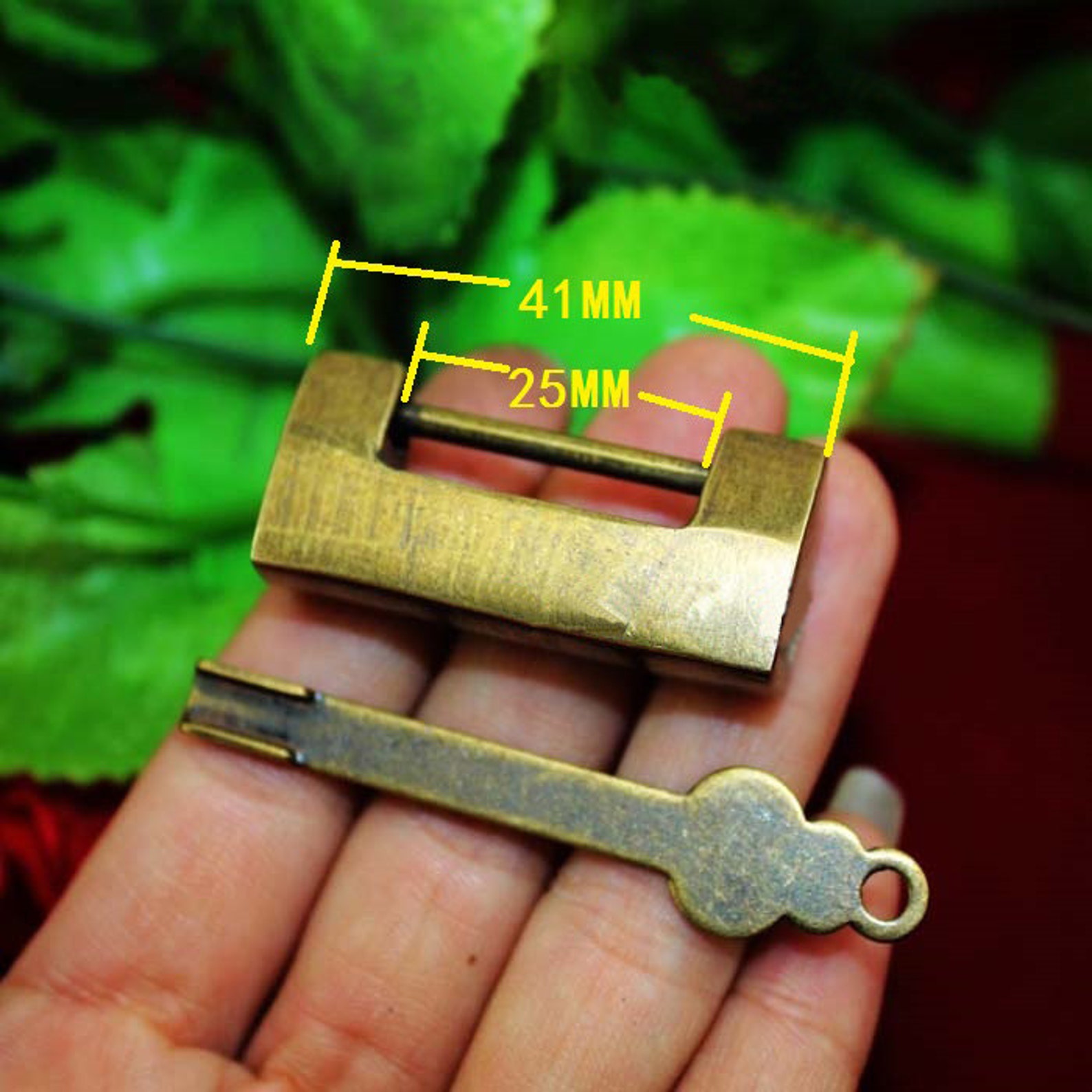 Old Chinese Padlock Vintage Brass Jewelry Box Lock Plug Key | Etsy