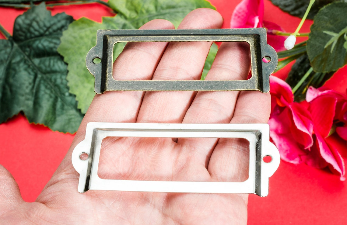 5 or 20 Classical Frames Holder Bronze White Metal Tags - Etsy