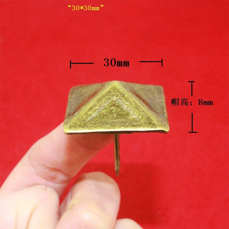 Retro Square Tacks Bronze Iron Finish Pyramid Nails Pins | Etsy