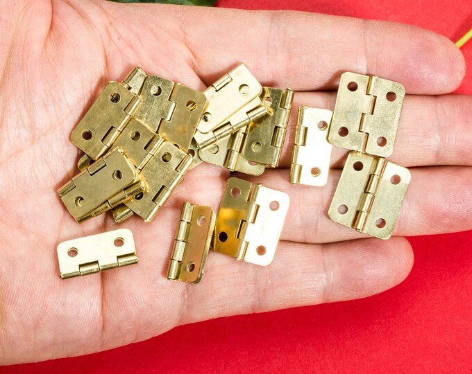 6 Bronze Right Angle Hinges Metal Three Fold Hinges 90 | Etsy