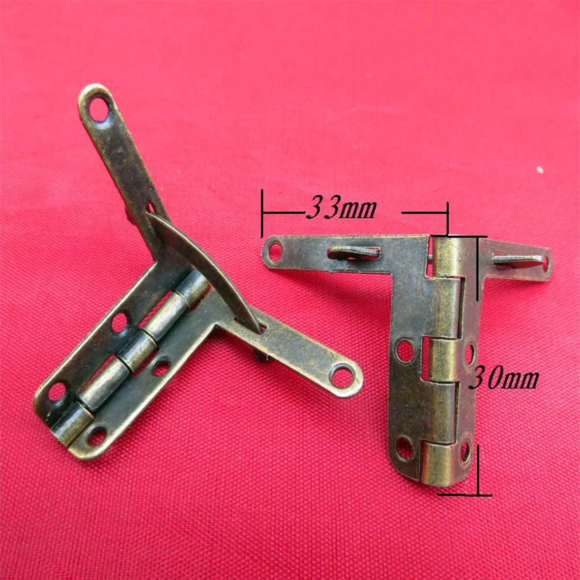 10 Support Hinges Classical Middle Yellow Bronze Fixed Lid - Etsy