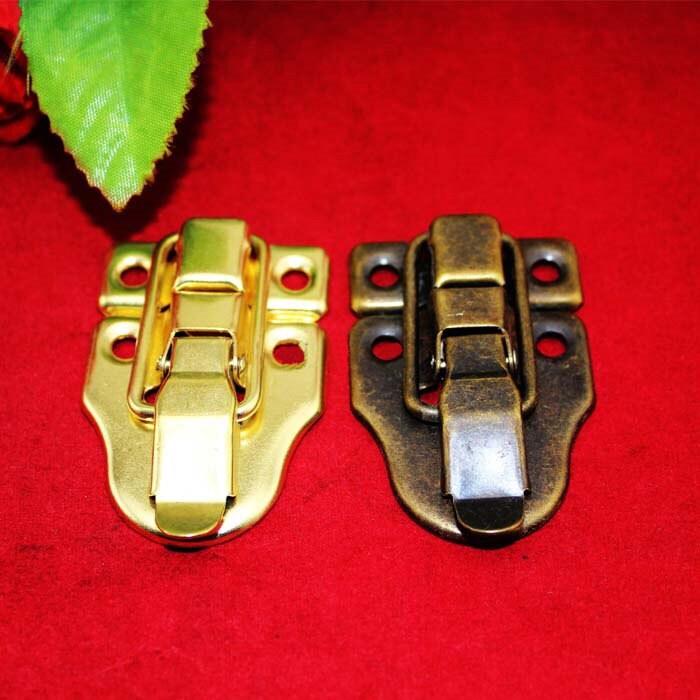 1 or 4 duckbill sharp bronze hasps ancient tool box lock | Etsy