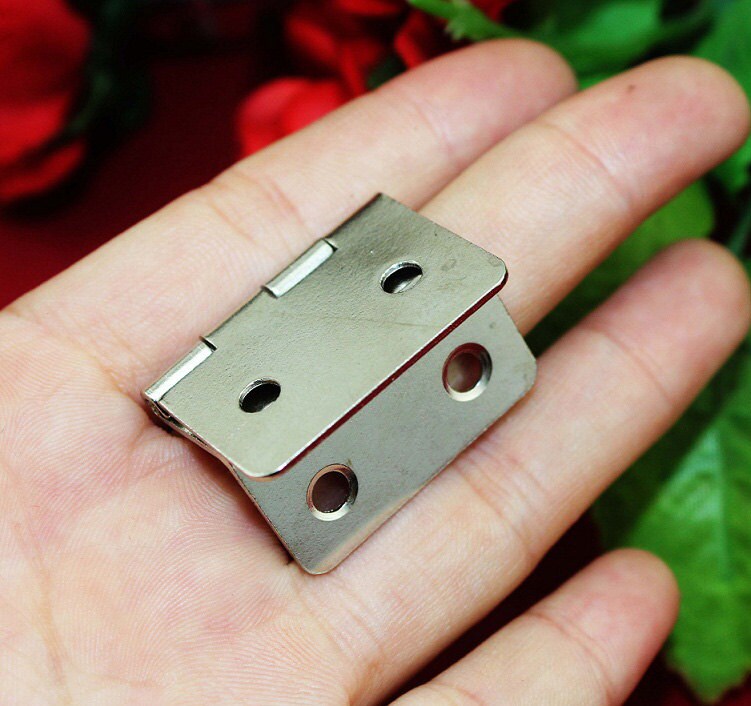 6 Right Angle Hinges Silver Color Three-ply Butt Iron Hinges | Etsy