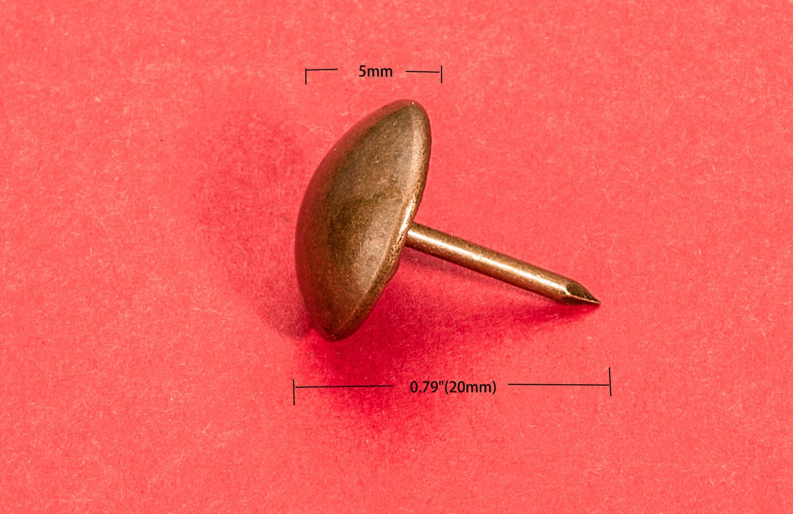 50 Head Domed Tacks Retro Red Bronze Iron Finish Decorative | Etsy