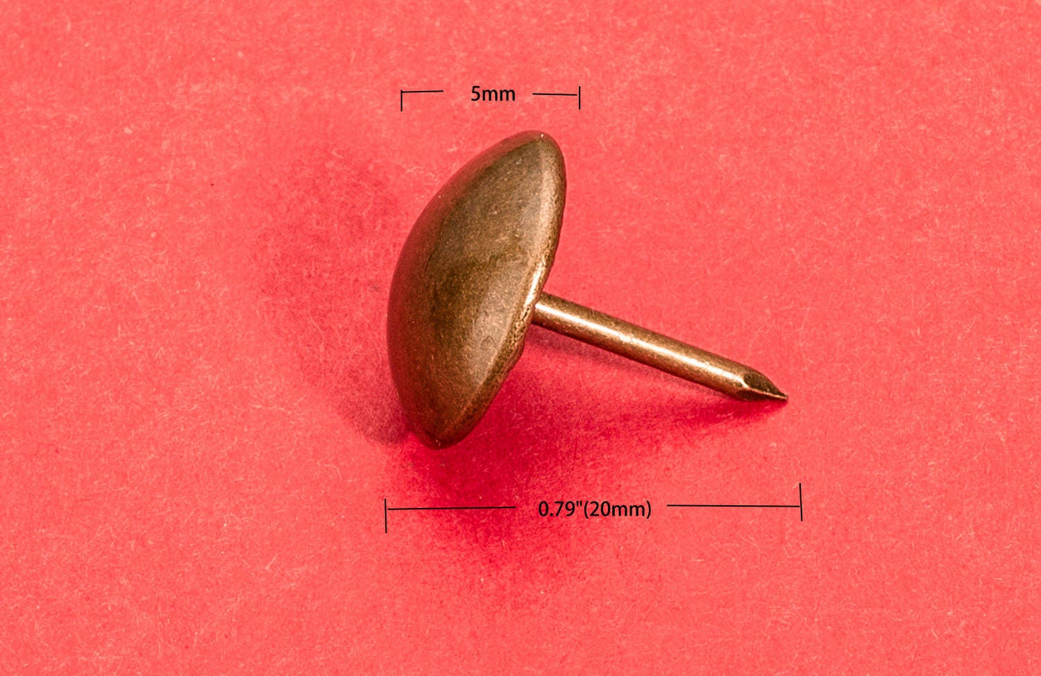 50 Head Domed Tacks Retro Red Bronze Iron Finish Decorative | Etsy