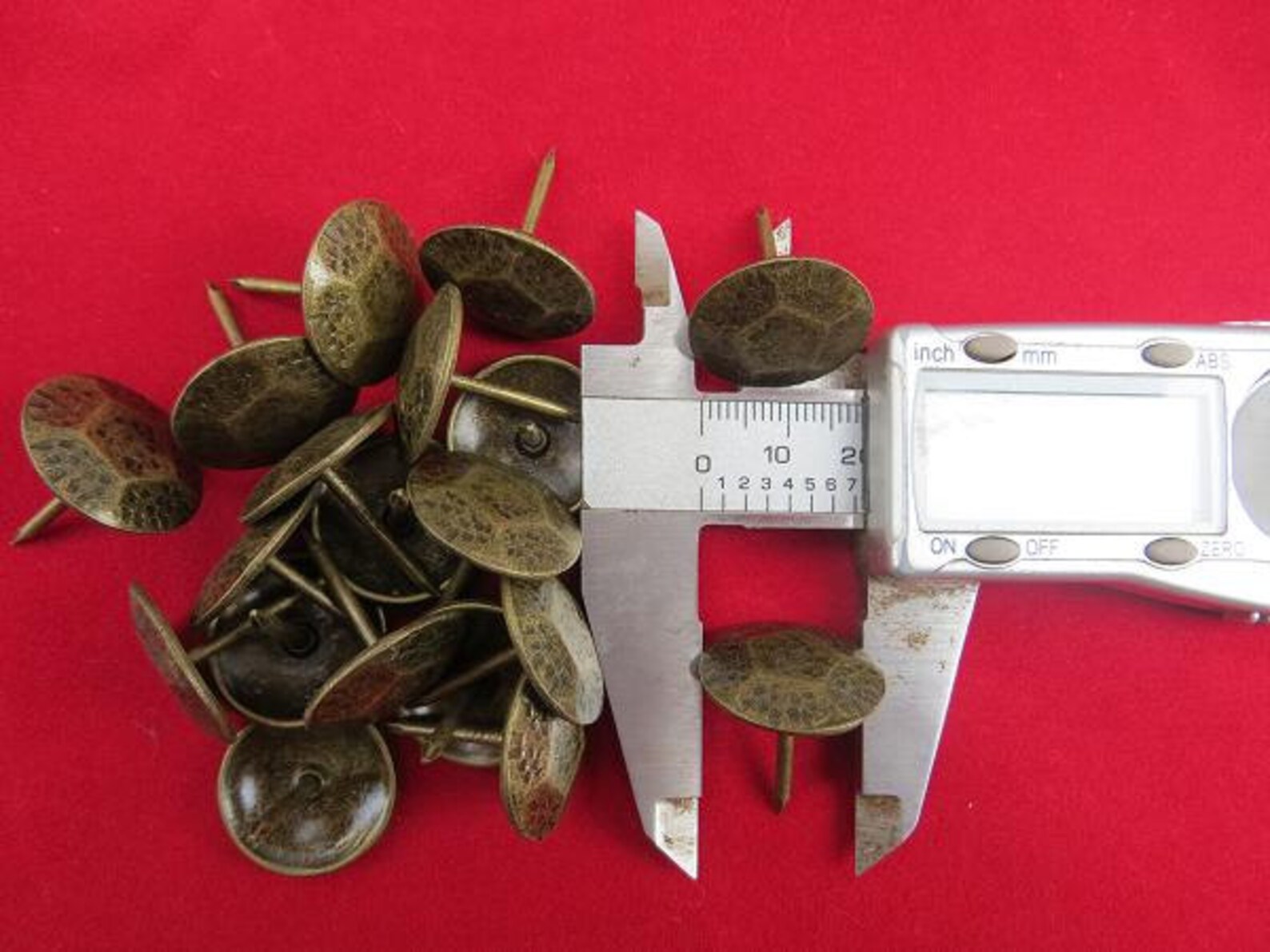 10 Round Head Tack Nails Bronze Color Vintage Upholstery | Etsy