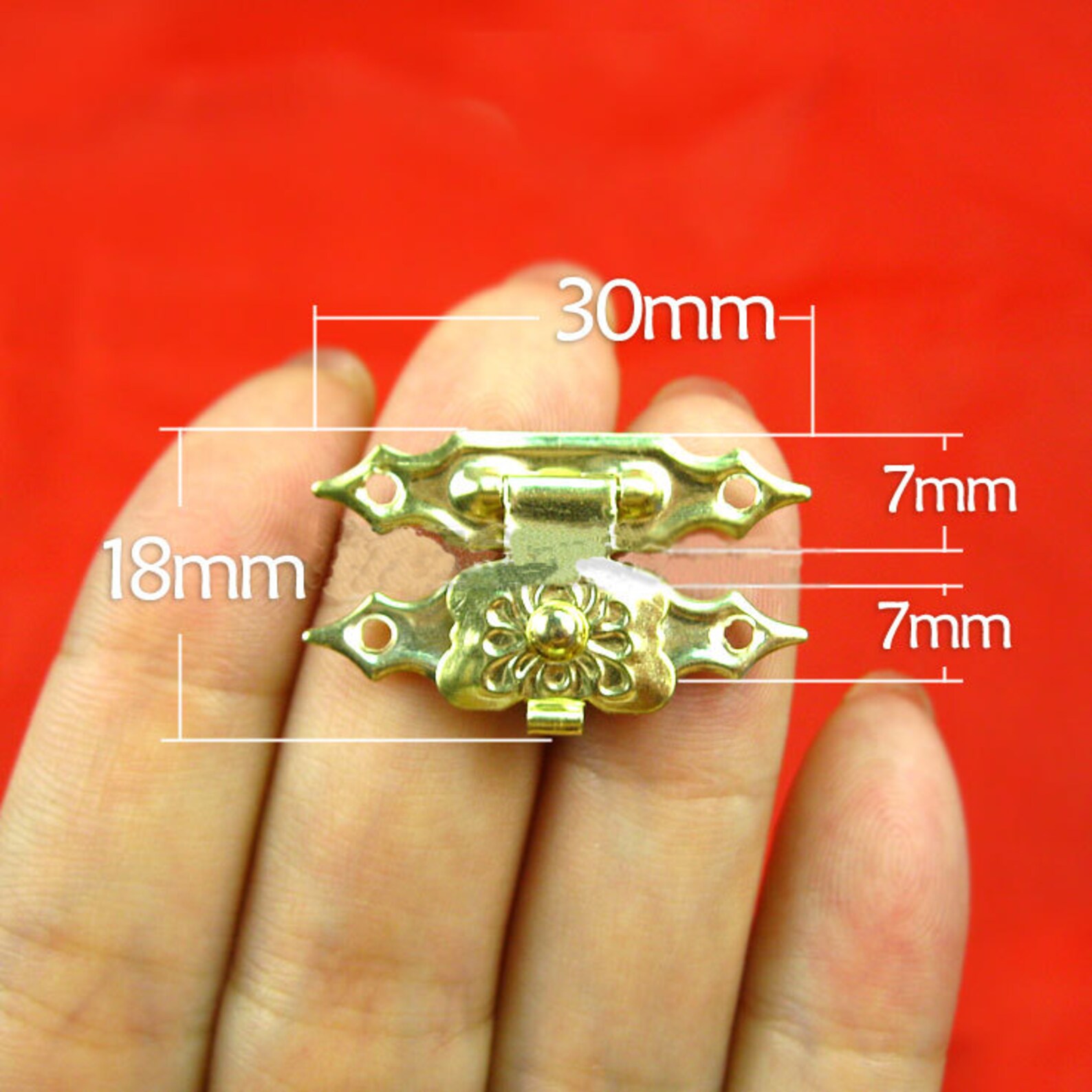 4 Small Flower Hasps Classic Padlock Metal Gift Wooden Box - Etsy