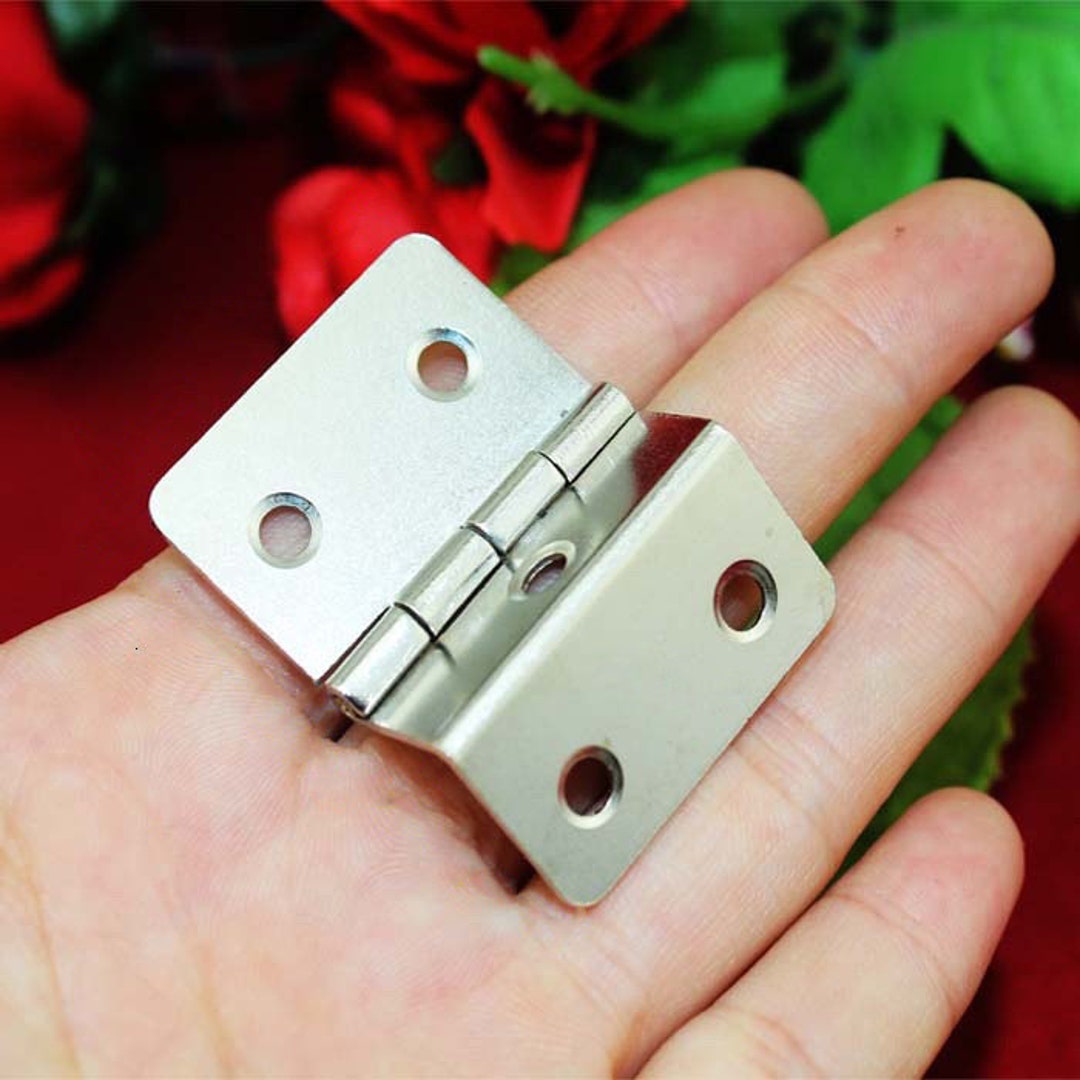 6 Right Angle Hinges Silver Color Three-ply Butt Iron Hinges - Etsy