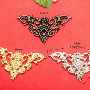 8 Triangle Corner Plates Retro Century Accent Trim Protectors Wooden ...