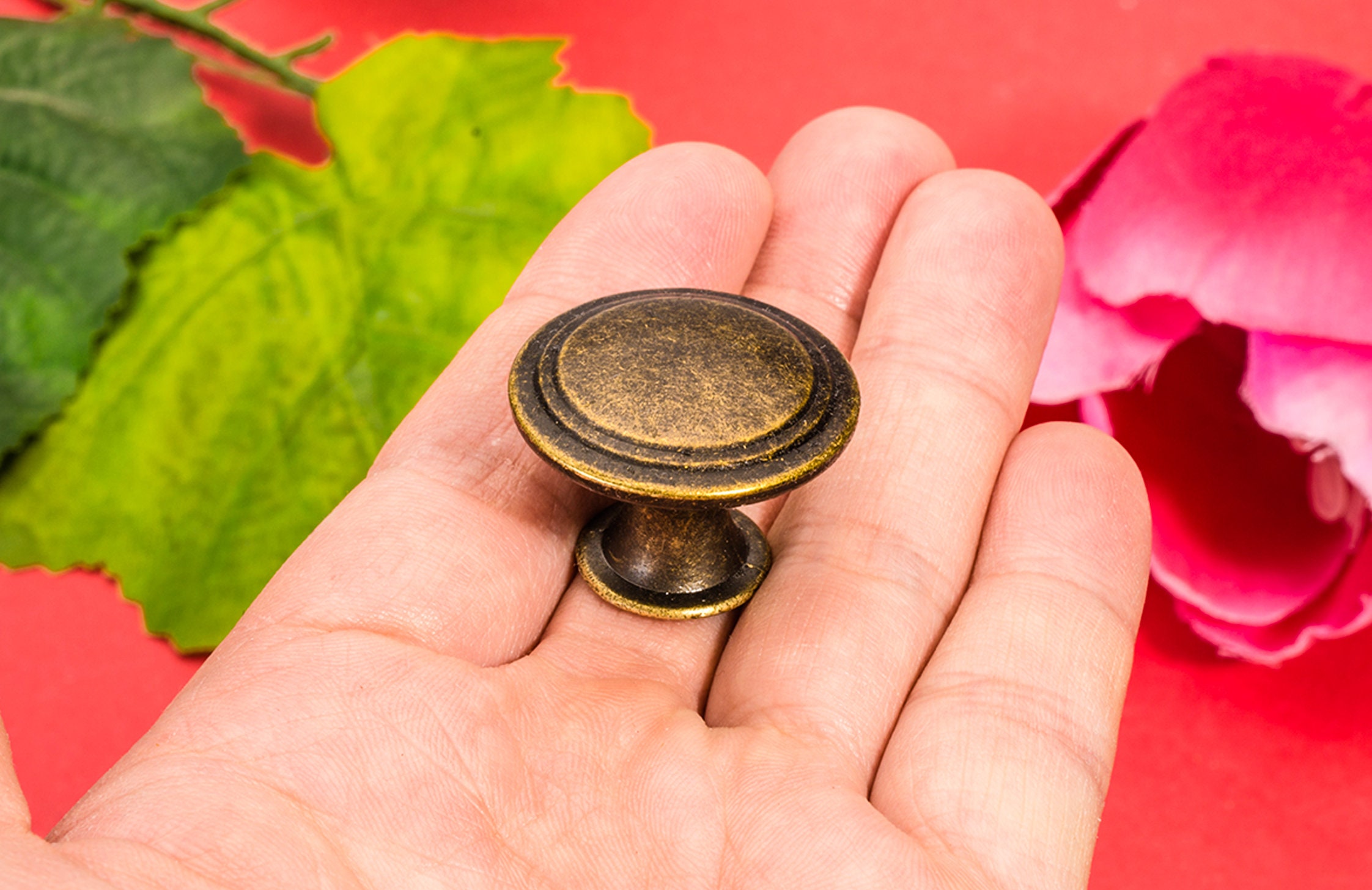 5 Silver Smooth Knobs Round Single Hole Stainless Steel - Etsy