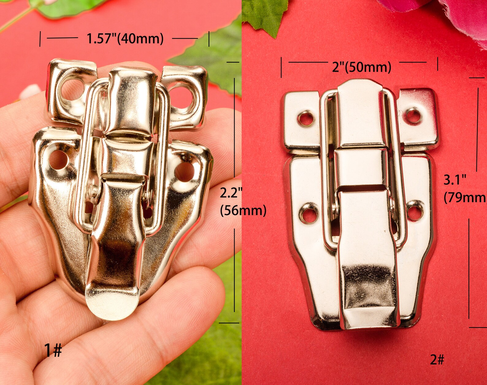 Pair of Duckbill White Latches Tongue Clasp Wine Box Metal - Etsy