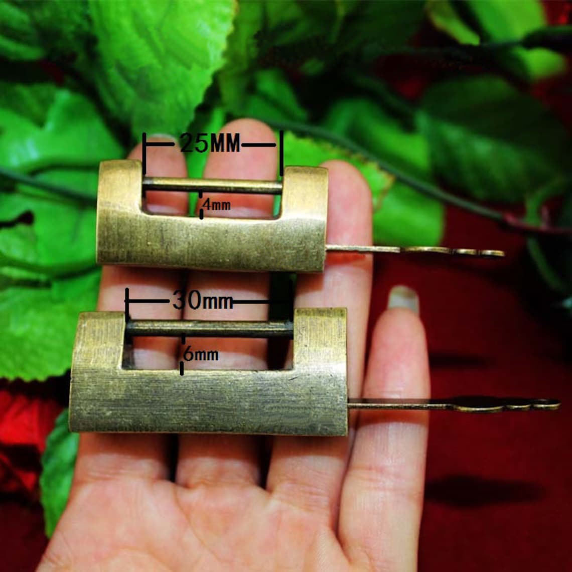 Old Chinese Padlock Vintage Brass Jewelry Box Lock Plug Key | Etsy