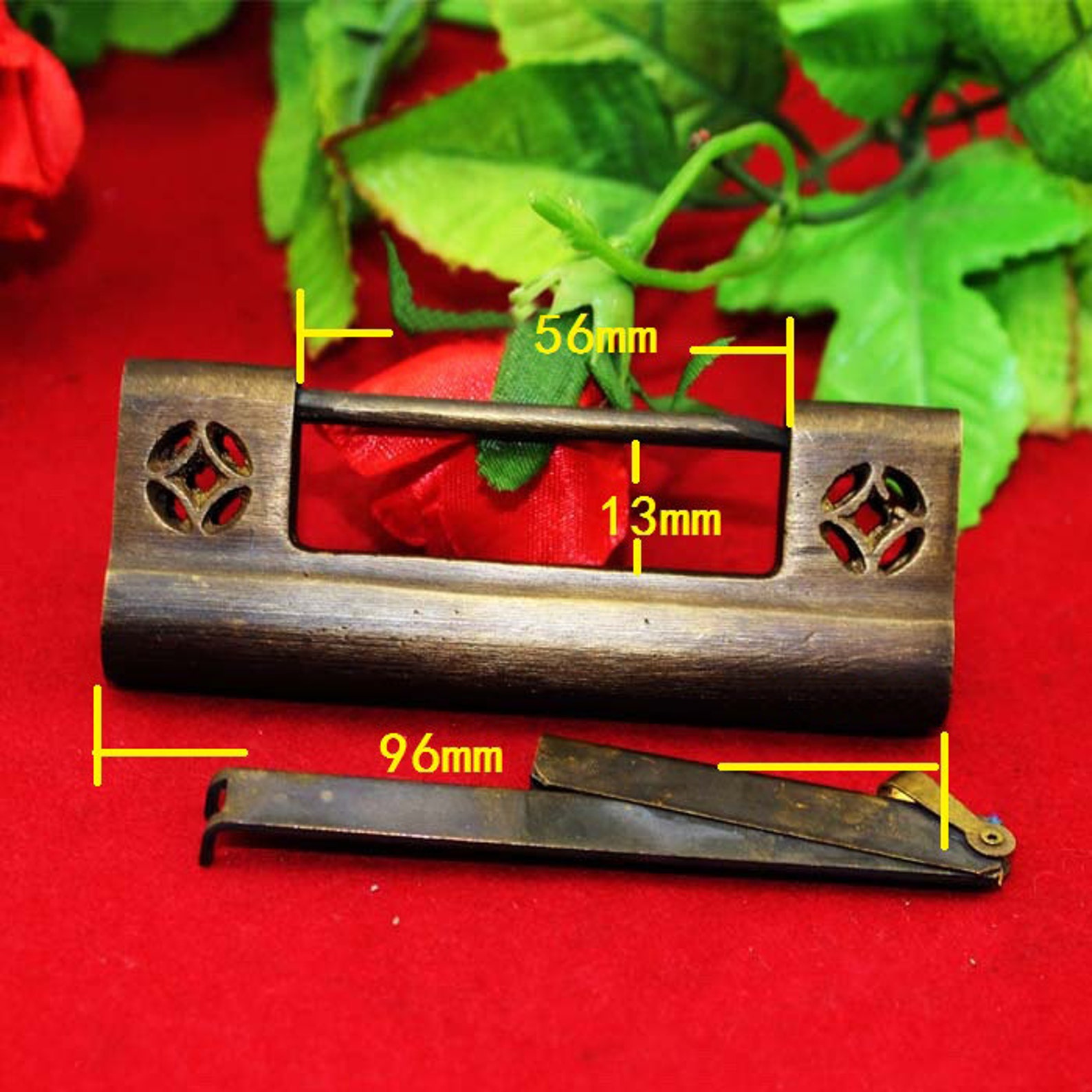 Retro Chinese Lock Aged Chinese Copper Rosewood Furniture - Etsy