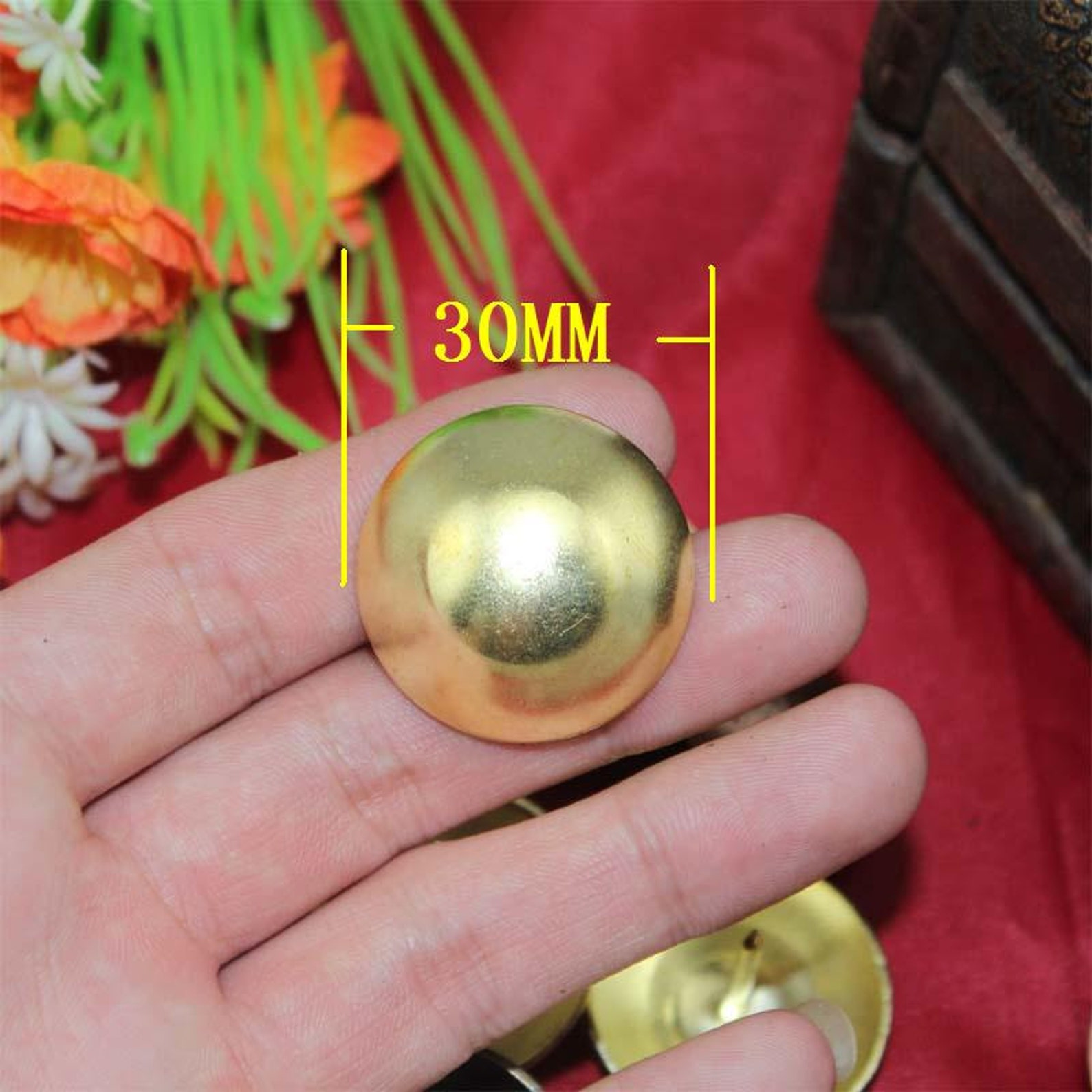 10 Domed Head Tacks Iron Finish Decorative Nails Round Pins | Etsy