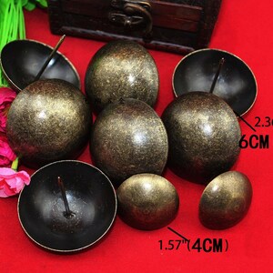 Vintage Door Tacks Round Head Upholstery Iron Décor Big Nail Finish 3. ...