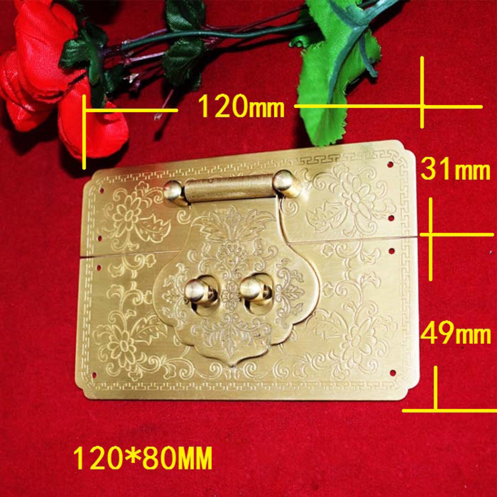 Yellow Padlock Latch 4.7120mm Classical Brass Square - Etsy