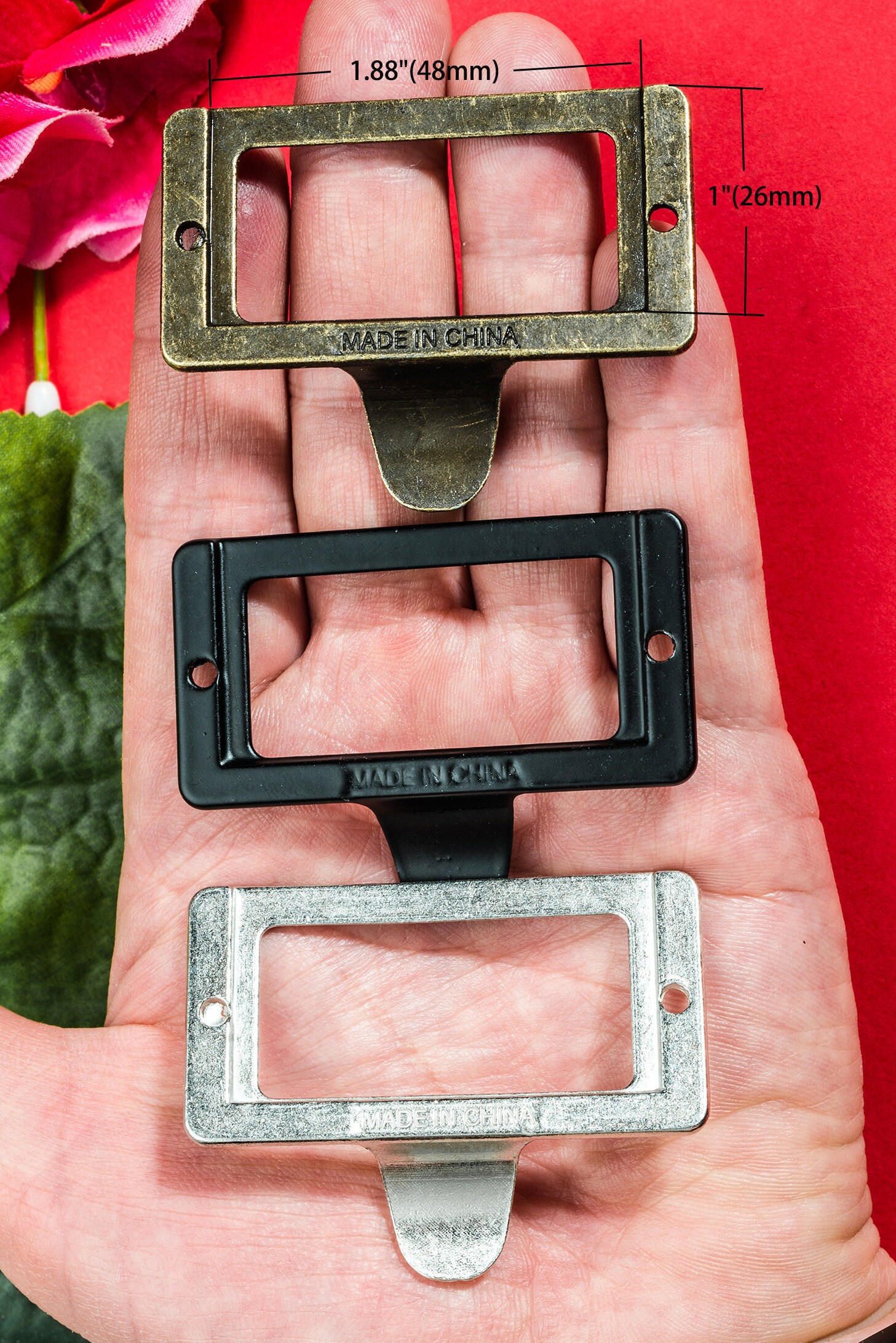 4 Small Tags Holder Metal Elephant Nose Small Drawer Tag - Etsy