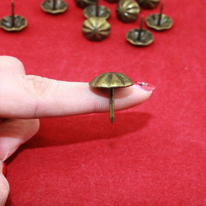 20 Vintage Chrysanthemum Tacks Round Head Upholstery Door - Etsy