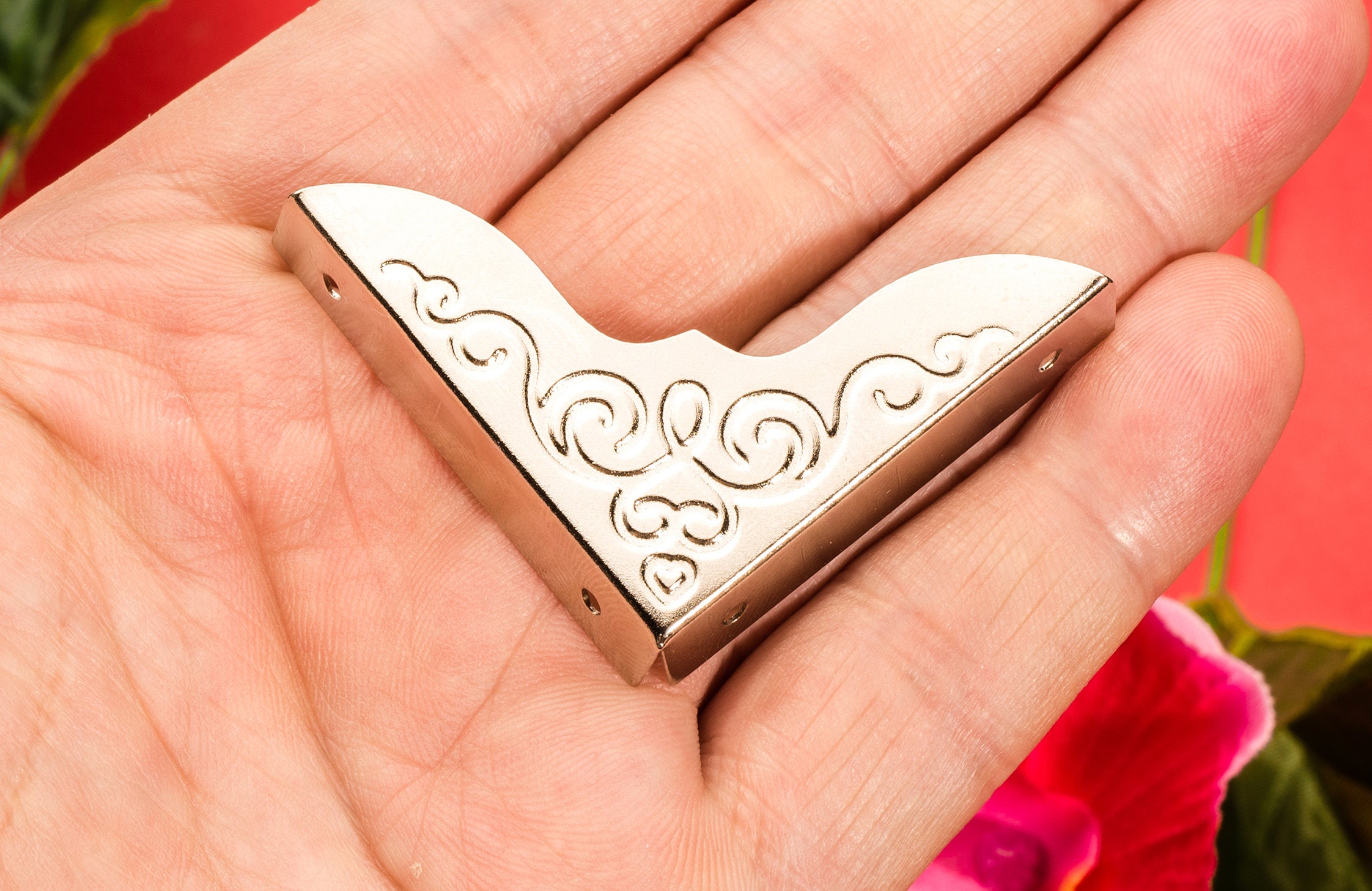 8 Silver Iron Bookend Book Corners Protectors for | Etsy