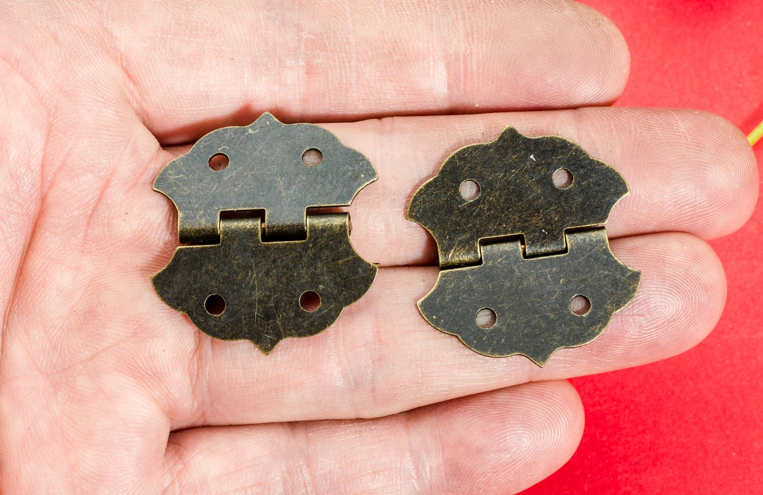 20 Retro Flower Edge Hinges Bronze Iron Box Chest 90 Degree - Etsy