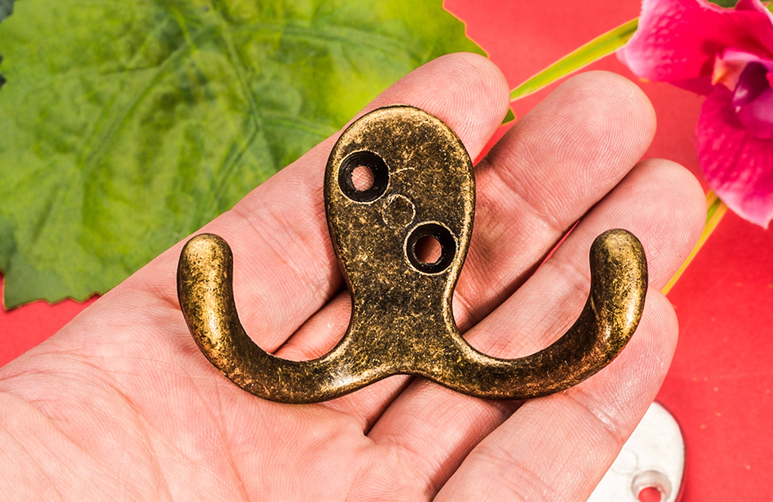 4 Antique Double Hooks Cloth Alloy Robe Standing Rack Hanger - Etsy