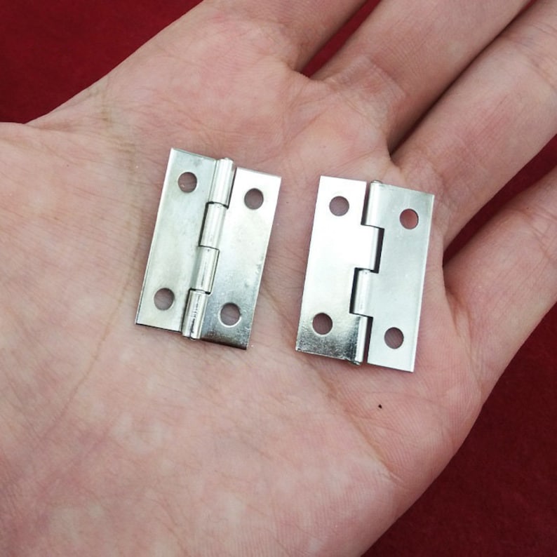 10 o 50 bisagras pequeñas blancas Caja de hierro Gemel | Etsy