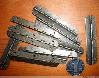 4 Crown Head Hinges Bronze Iron Box Chest Imperial Butt | Etsy