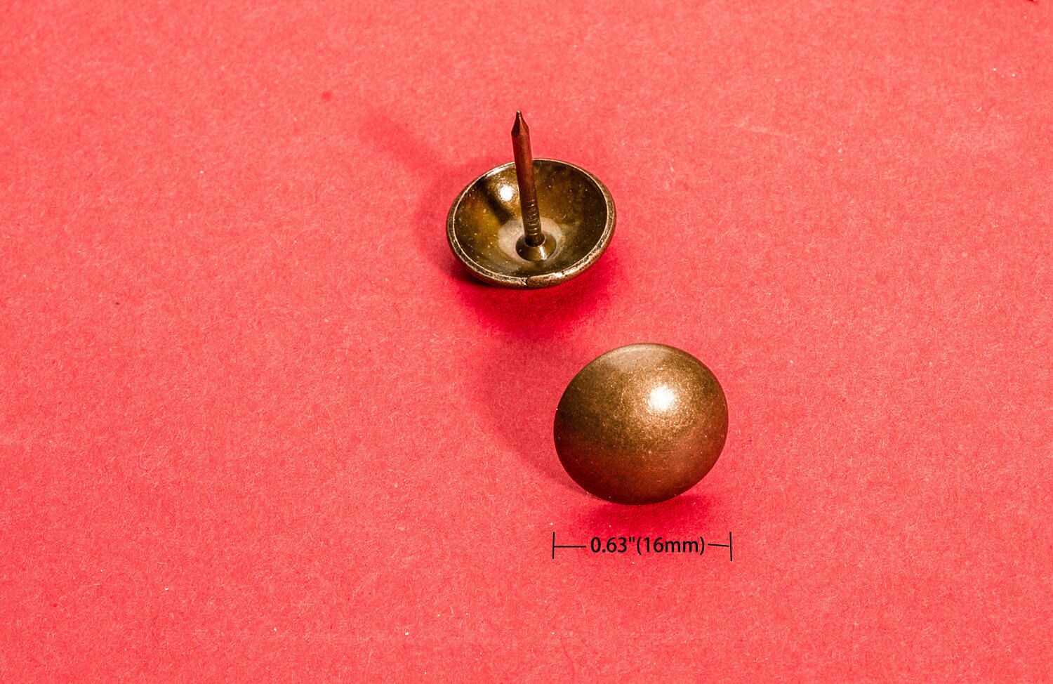 50 Head Domed Tacks Retro Red Bronze Iron Finish Decorative | Etsy