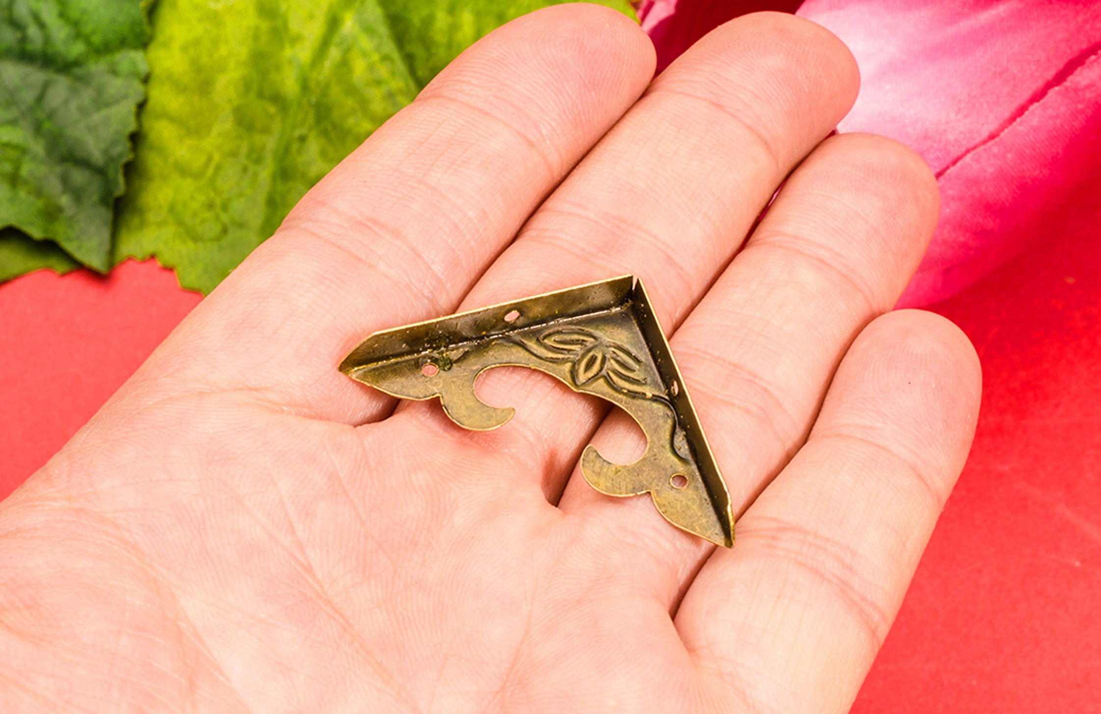 20 Yellow Short Corners Vintage Bronze Iron Wooden Box Cover - Etsy