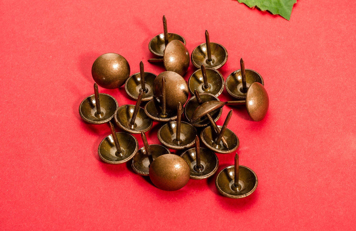 50 Head Domed Tacks Retro Red Bronze Iron Finish Decorative | Etsy