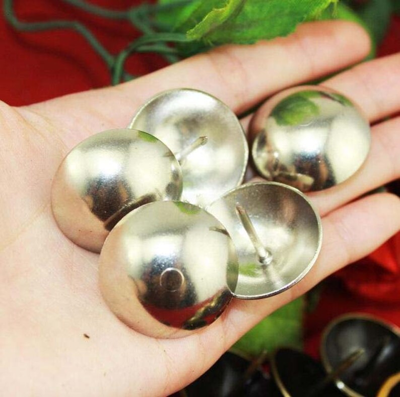 10 Domed Head Tacks Iron Finish Decorative Nails Round Pins | Etsy