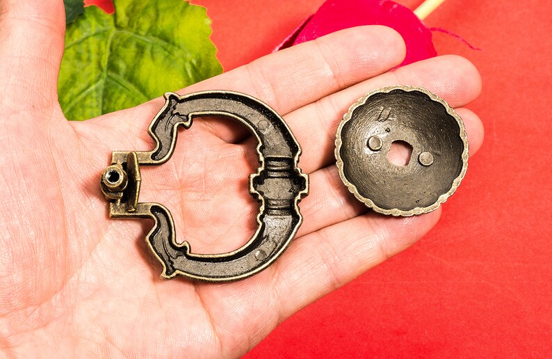 Hand Drop Pull Retro Bronze Drop Hoop Alloy Door Drawer Box | Etsy