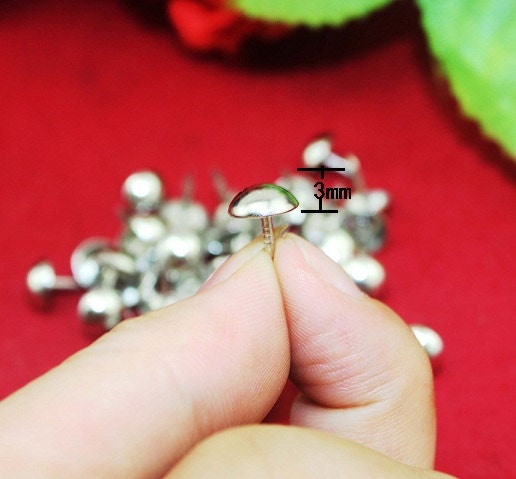 100 Silver Round Head Tacks Iron Upholstery Nail Décor Sofa | Etsy