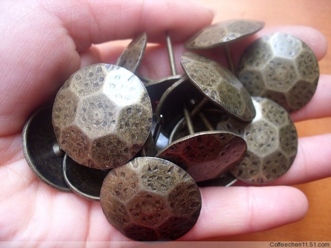 10 Round Head Tack Nails Bronze Color Vintage Upholstery Tortoise ...