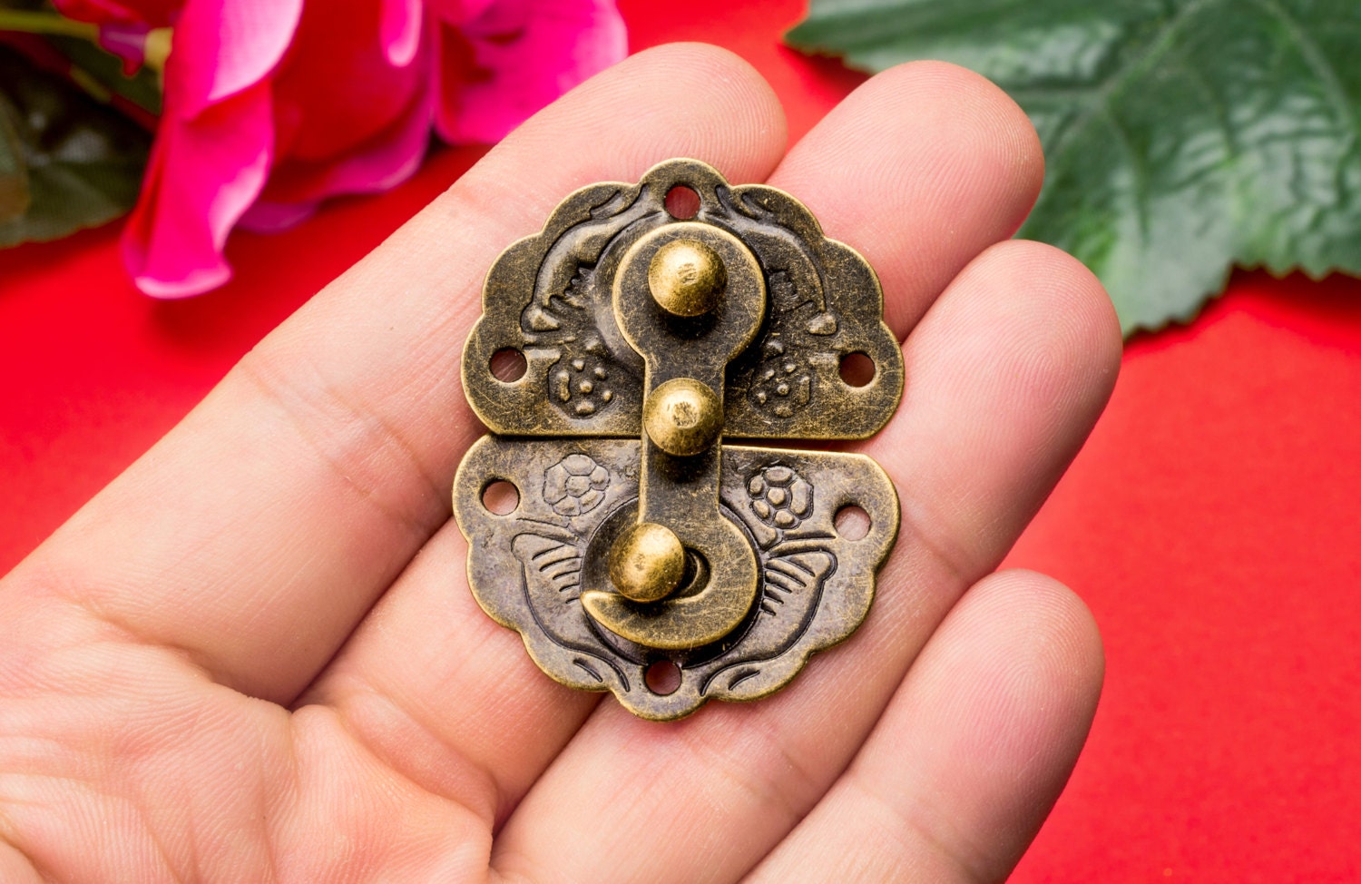 4 Right Hook Hasps Restoring Iron Lock Catch Latches Gift | Etsy