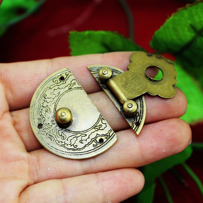 Chinese Round Hasp Classical Senior Jewelry Box Fine Copper - Etsy