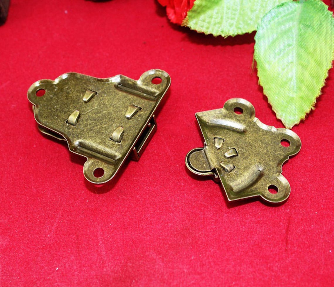 Leather Suitcase Latch Ancient Bronze Iron Box Hasp Metal | Etsy