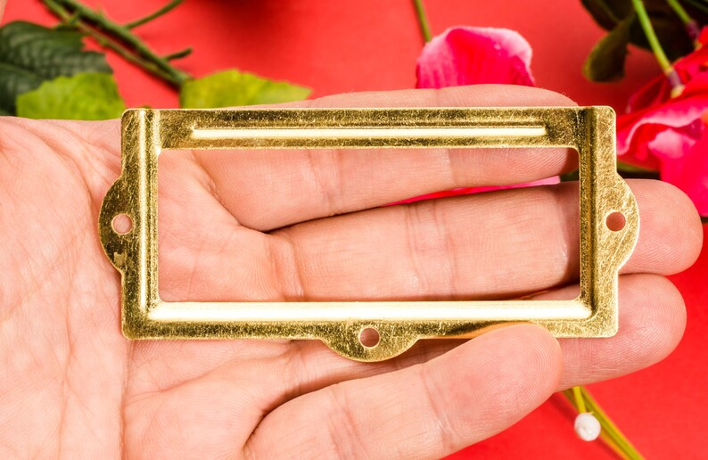 5 Tags Frames Holder Iron Office Library Chest Tag Insert - Etsy