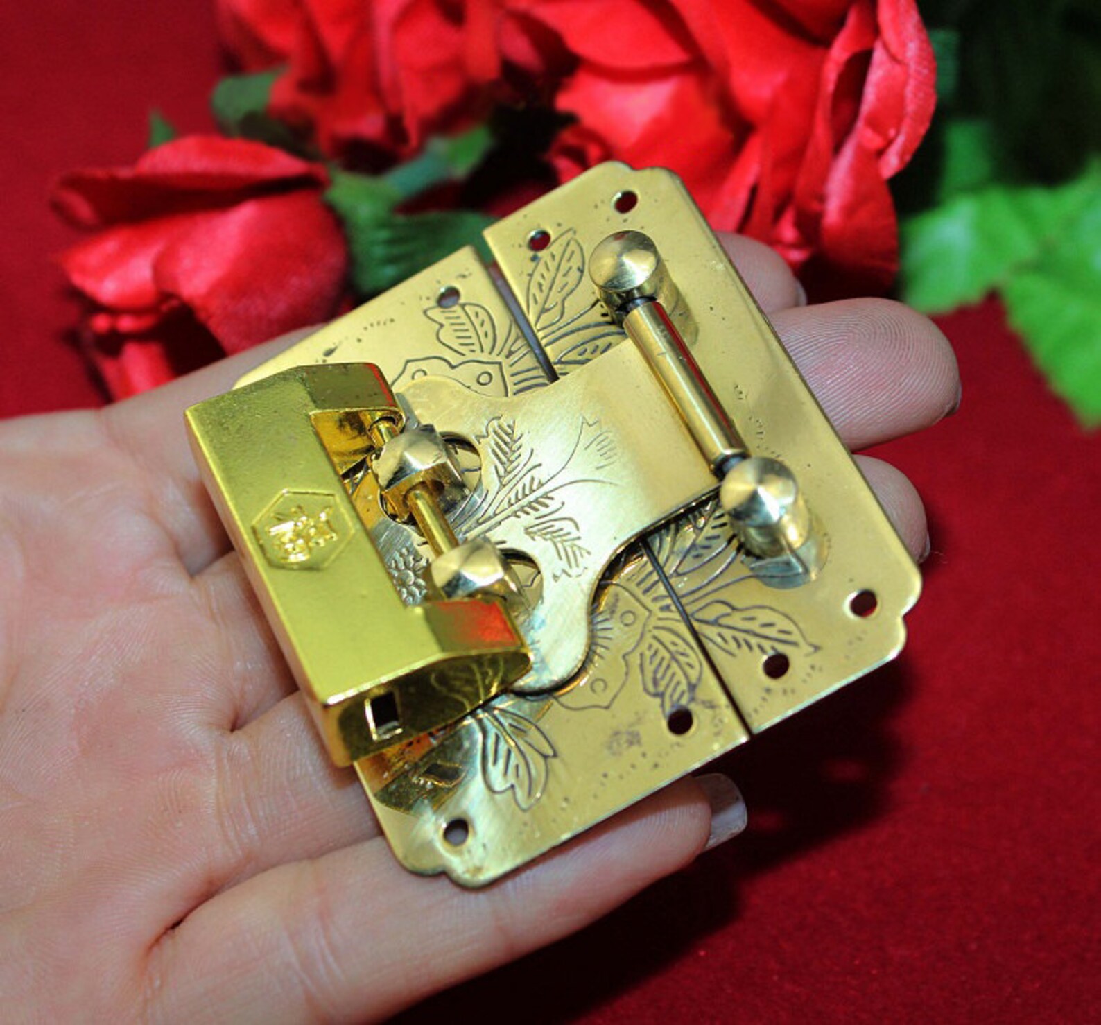 A Set of Latch 52mm Plus Lock 20mm Internal Classical Vintage | Etsy